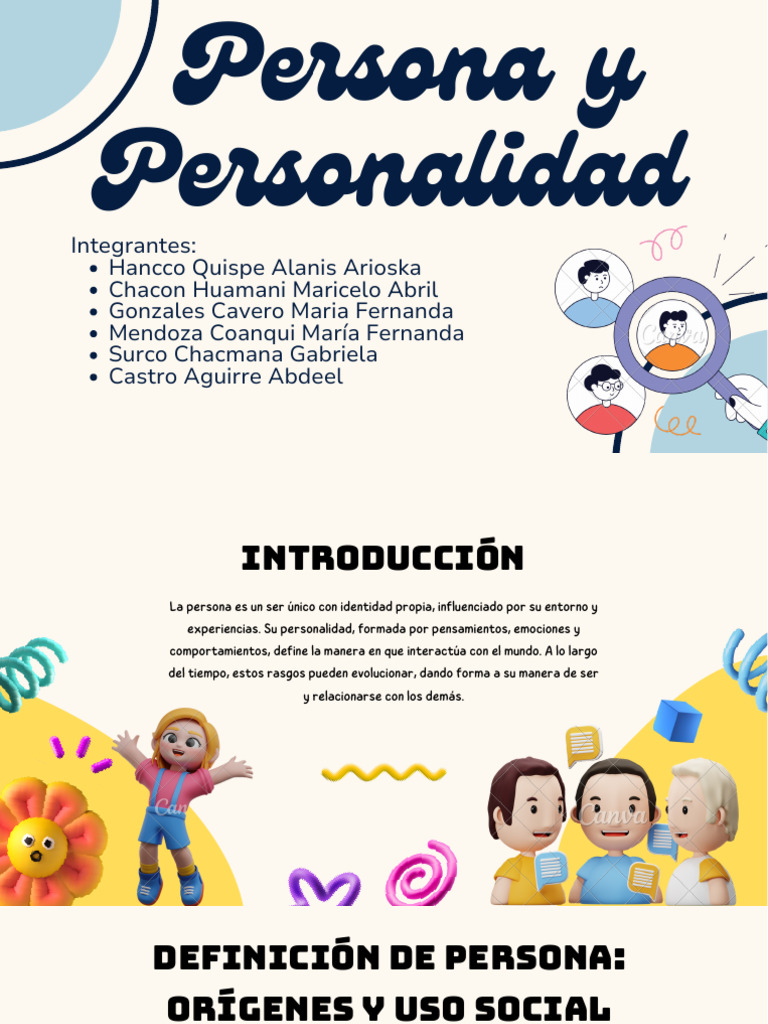 Persona y Personalidad: Definición y Factores | PDF | Sicología ...