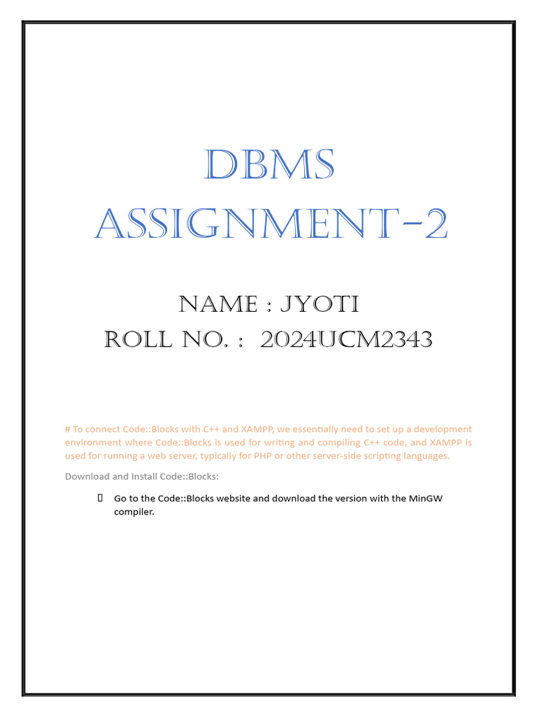 DBMS Lab2 | PDF