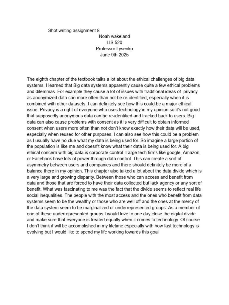 Ethical Challenges of Big Data Systems | PDF