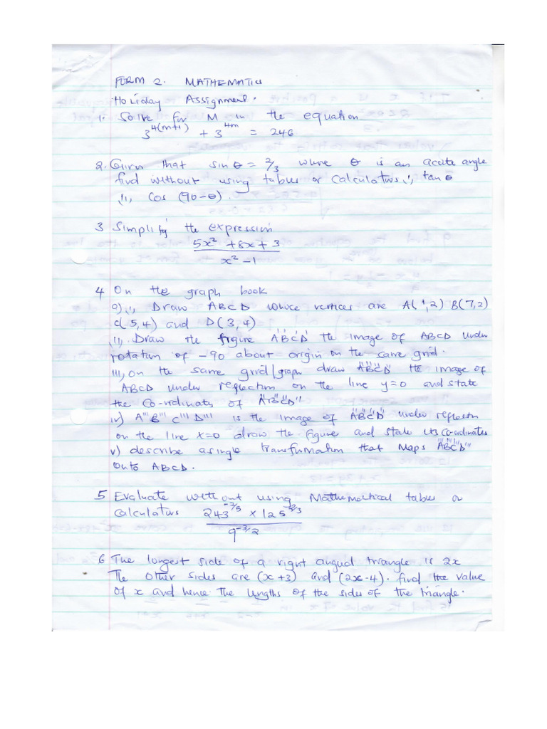 Maths F2 Assignment | PDF
