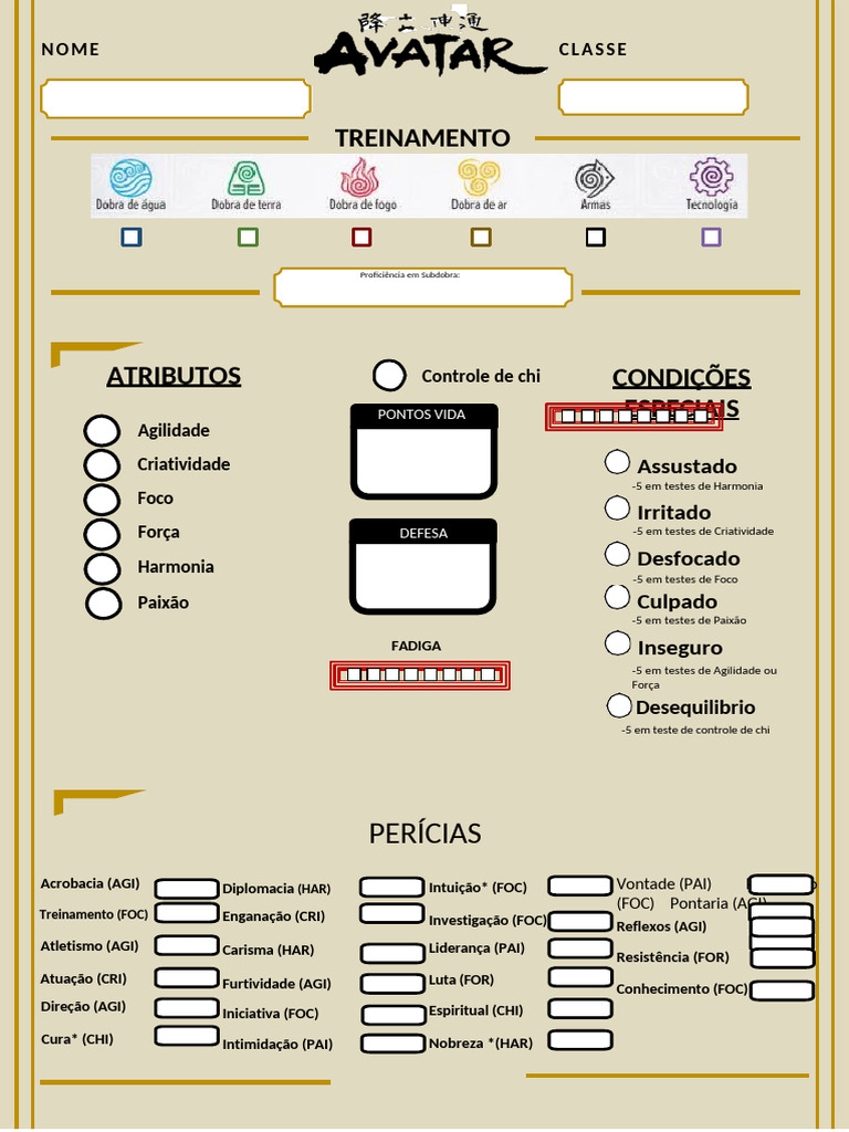 Atributos e Habilidades de Personagens | PDF | Jogos de RPG | Jogos
