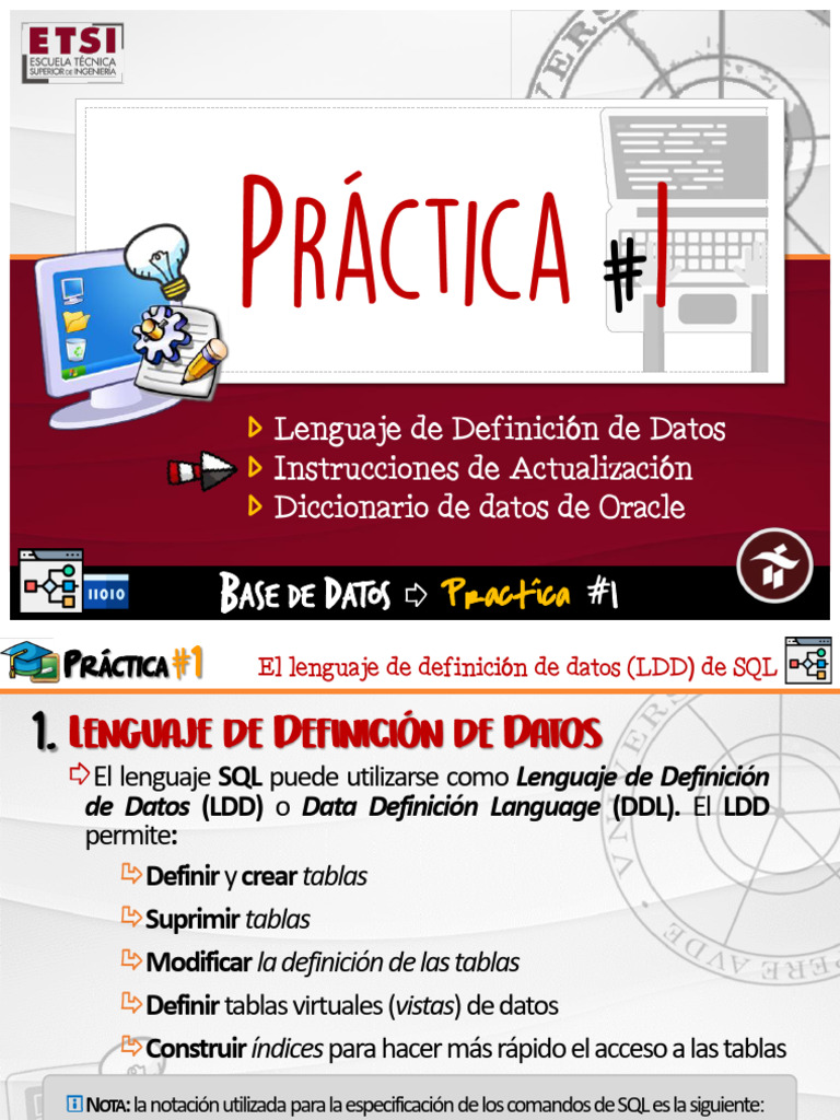BD - Práctica1 Sesión1 | PDF | SQL | Programación de computadoras