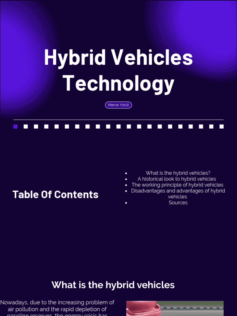 Understanding Hybrid Vehicles: History & Benefits | PDF | Hybrid ...