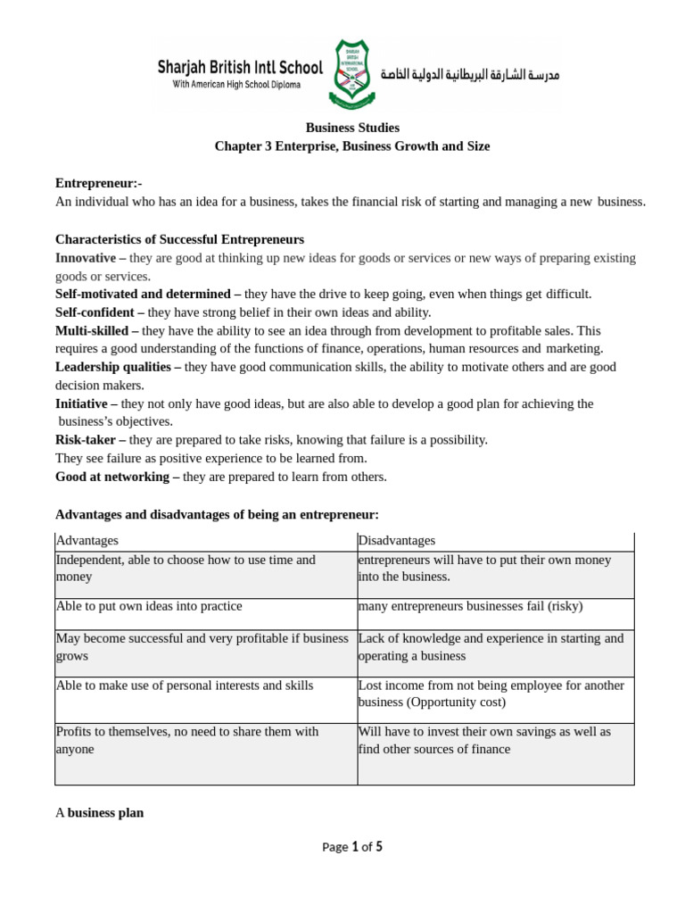 Chapter 3 Enterprise Business Growth and Size | PDF | Entrepreneurship ...