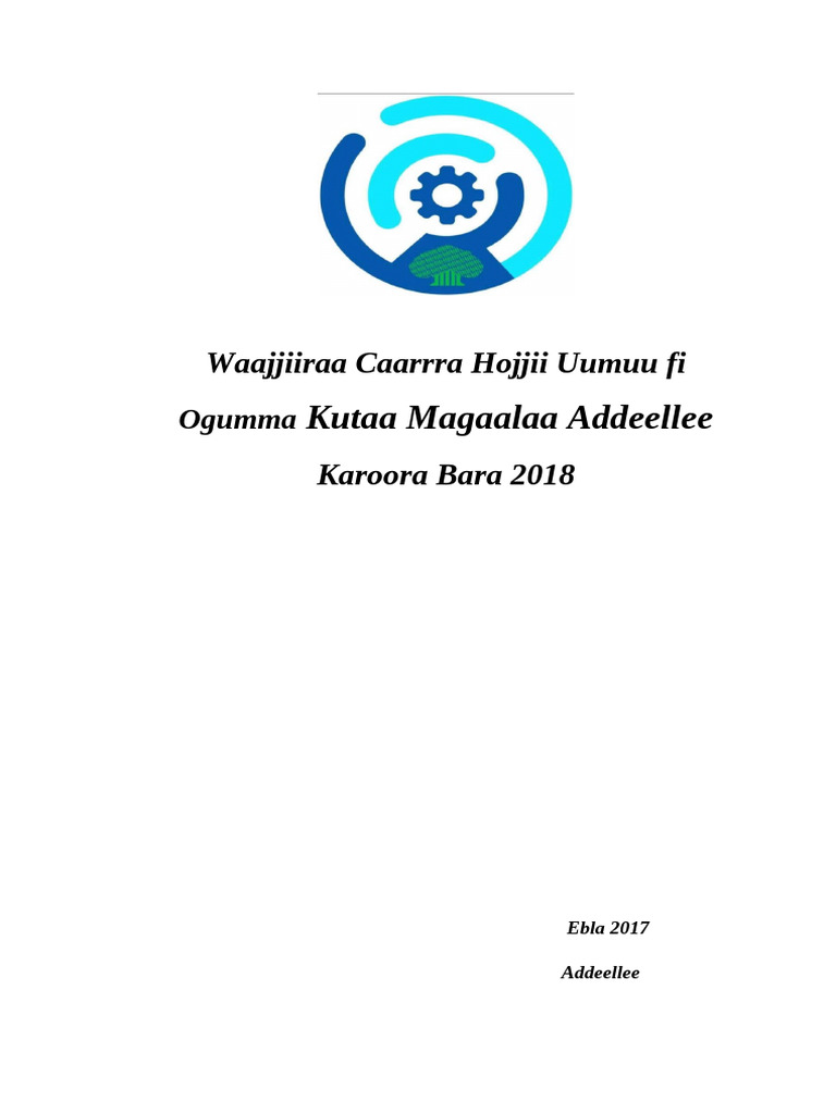 Karooraa Bara 2018 CHUO Kut Mag Addeellee | PDF