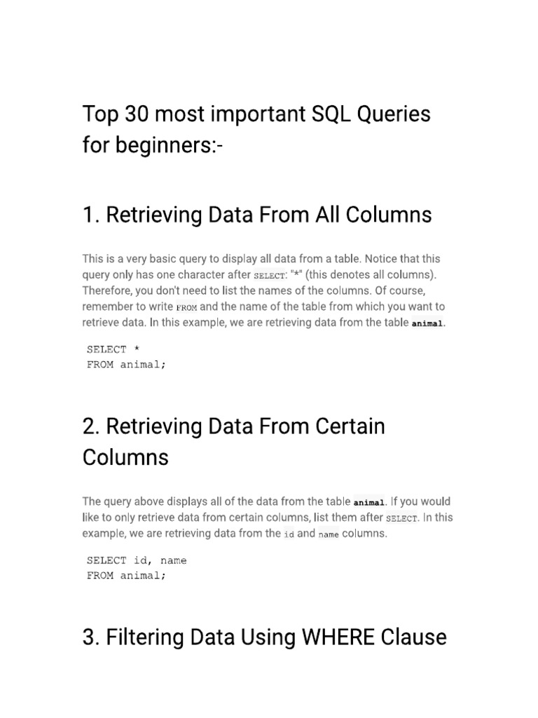 Sample Queries DBMS | PDF