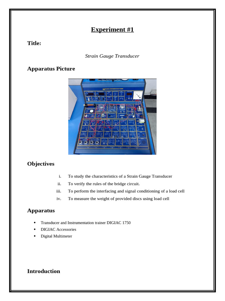 Exp 1 | PDF | Electrical Engineering | Electricity