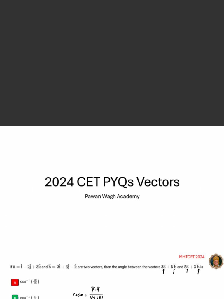 21 Nov Vector 2024 Cet Pyqs Vector | PDF