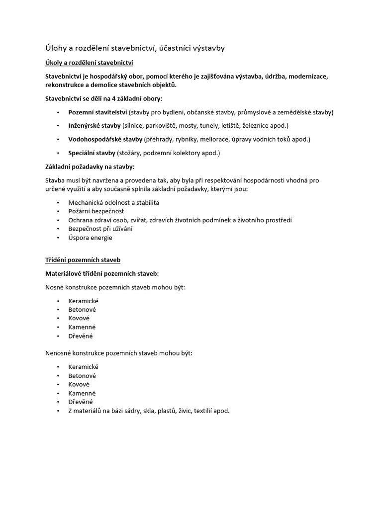 01 - Stavba A Její Části | PDF