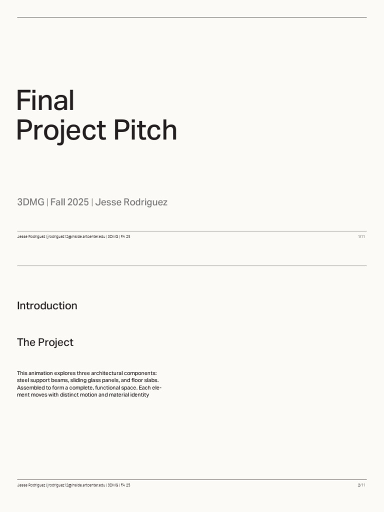 3DMG Fall 2025 Project Pitch | PDF