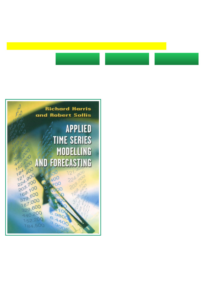 Applied time series modelling and forecasting available all format | PDF