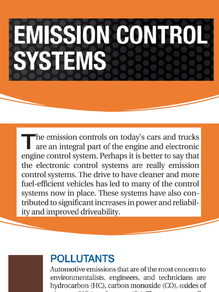 Emission Control System | PDF