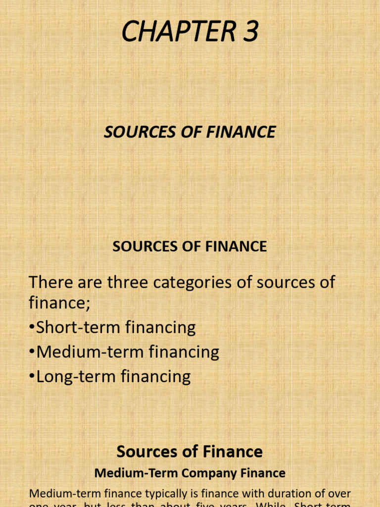 FM Chapter - Sources of Finance | PDF | Preferred Stock | Loans