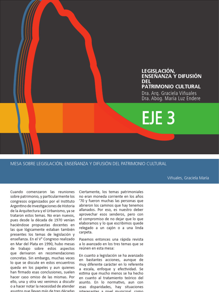 Viñuales y Endere-Legislación, Enseñanza y Difusión Del Patrimonio ...