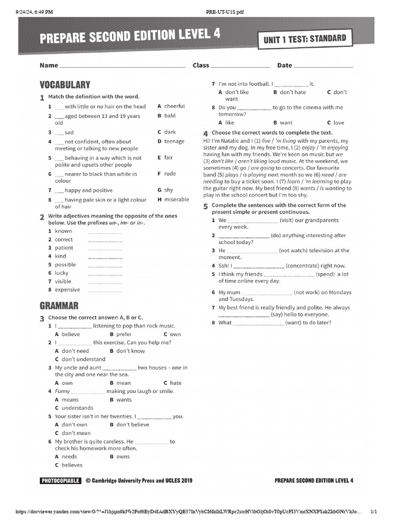 Pre-Ut-U1 S | PDF