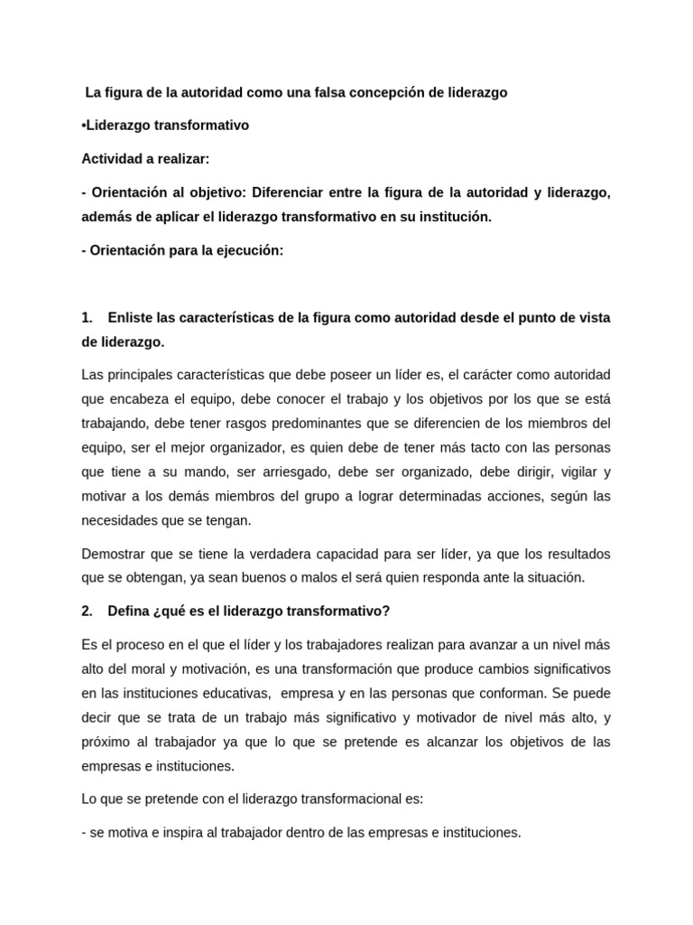 La Figura de Autoridad | PDF | Liderazgo | Psicología Social