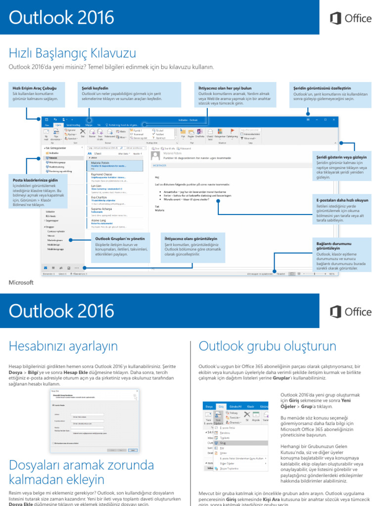 Outlook 2016 Quick Start Guide | PDF