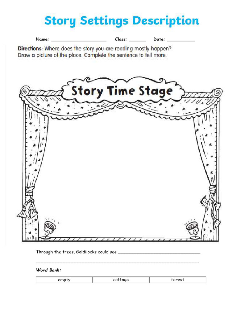 Goldilocks Story Writing Template | PDF