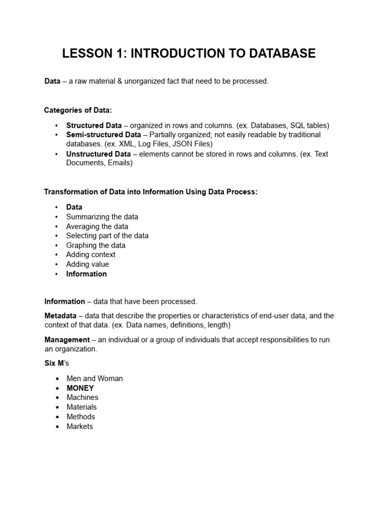 Dcit24 Midterm Reviewerfixed | PDF | Databases | Client–Server Model