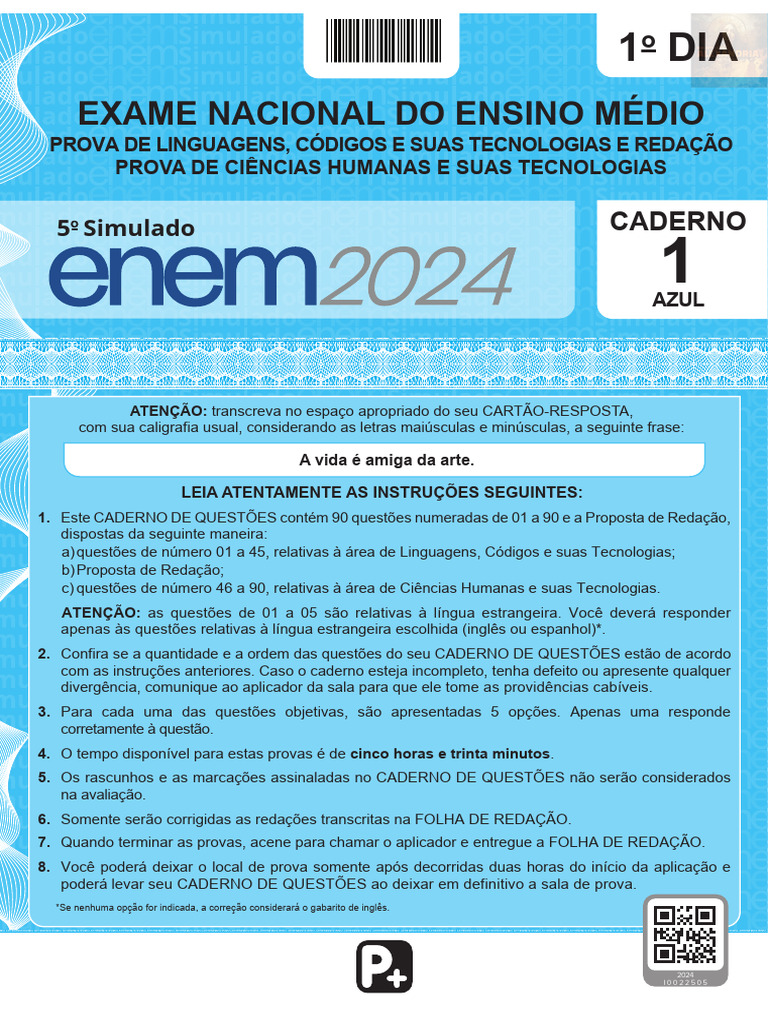 5%C2%BA poliedro 2024 - prova d1.pdf | PDF
