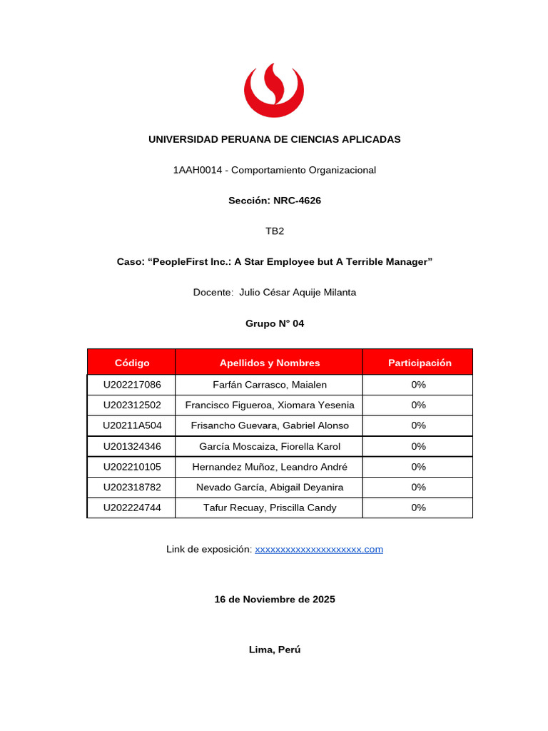 TB2 Grupo4 CompOrg | PDF | Las emociones | Autorregulación emocional