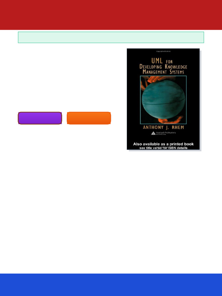 UML for Developing Knowledge Management Systems 1st Edition Anthony J ...