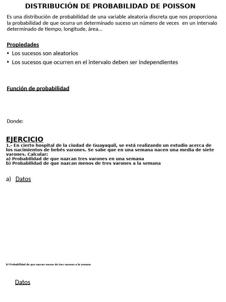 Probabilidad de Poisson: Ejercicios y Aplicaciones | PDF
