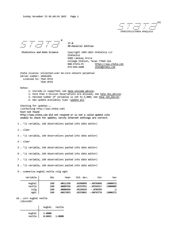 Stata | PDF | Statistics