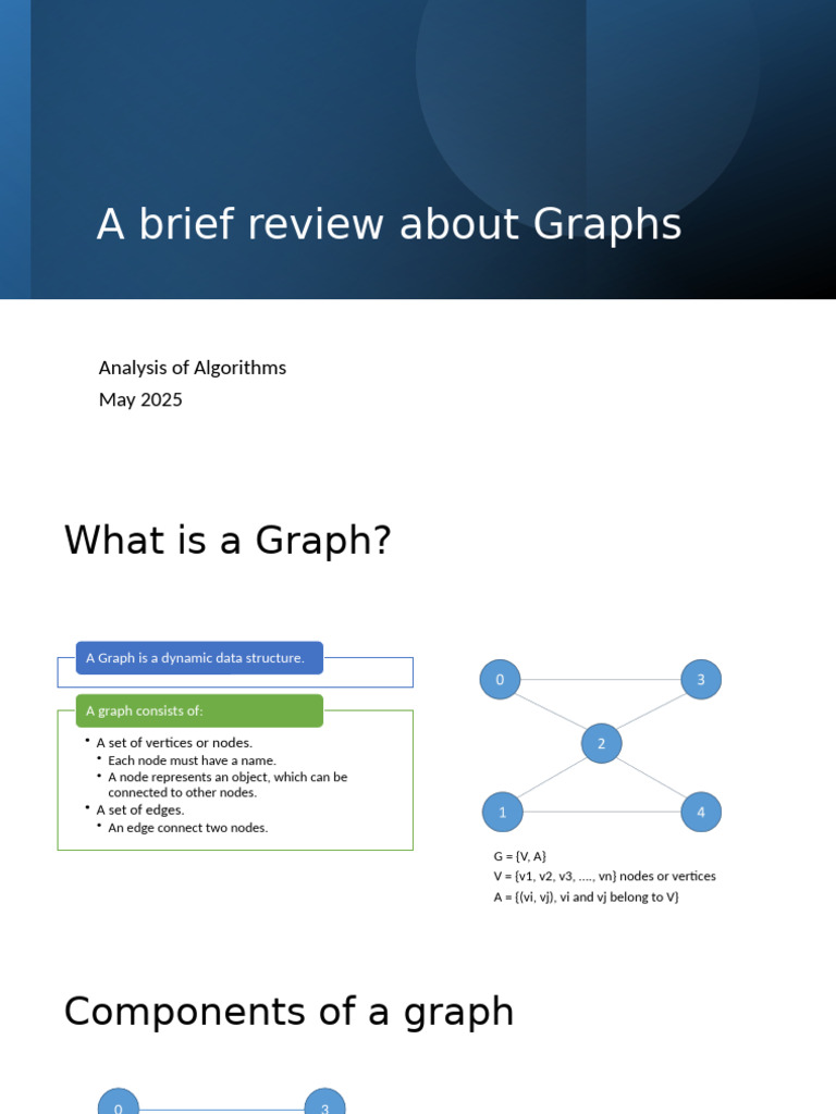 Graphs Review | PDF | Vertex (Graph Theory) | Mathematical Relations