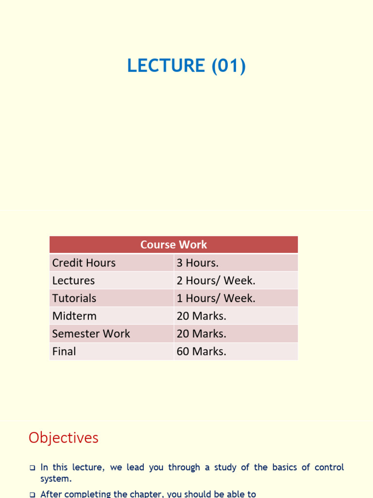 Lec 01 Introduction To Control Systems | PDF | Unmanned Aerial Vehicle ...