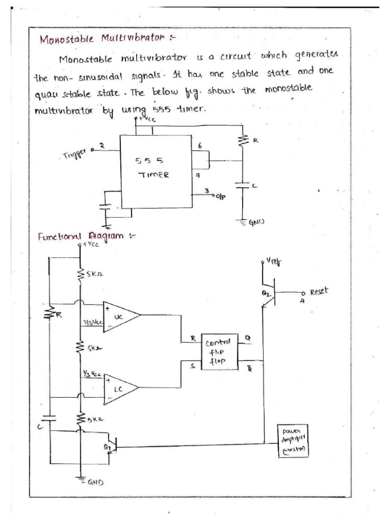 Multivibrators Using 555 Timers | PDF