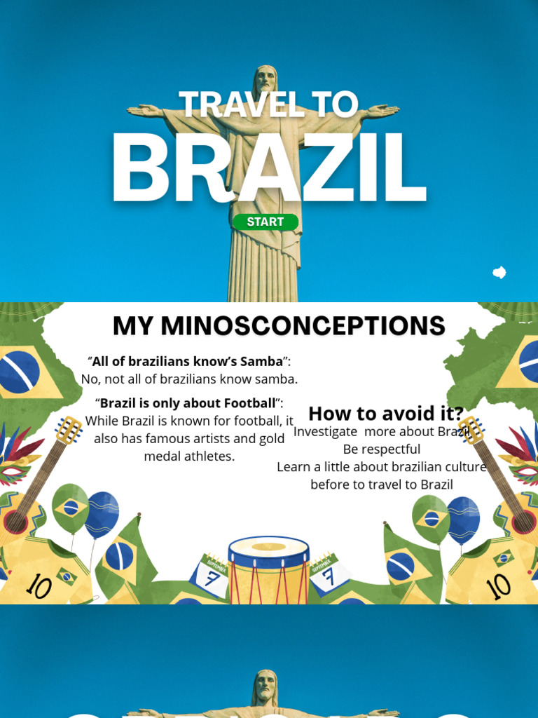 Blue and Green Modern Travel To Brazil Presentation | PDF