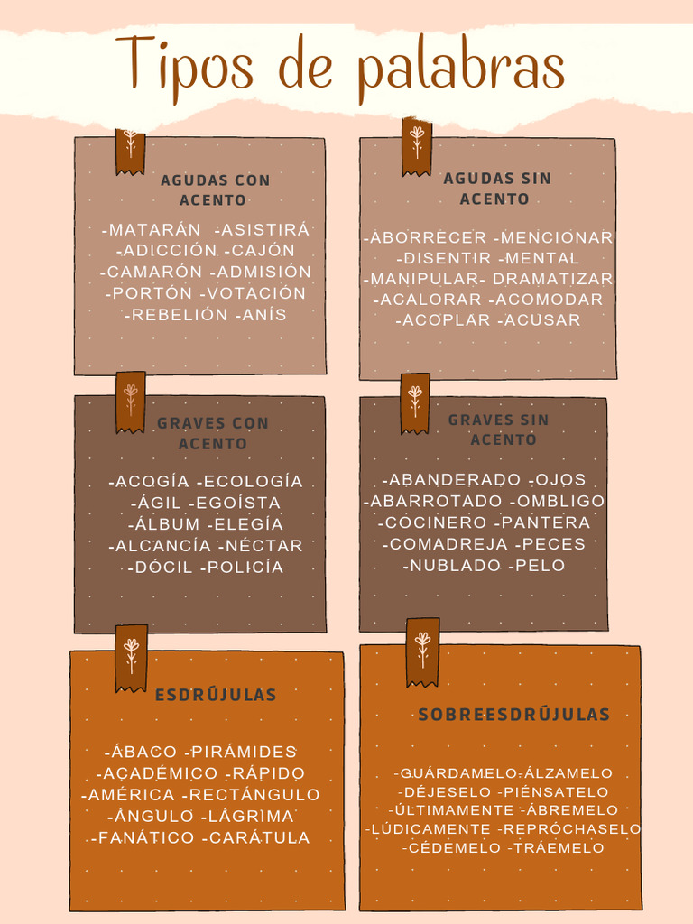 Tipos de Palabras | PDF