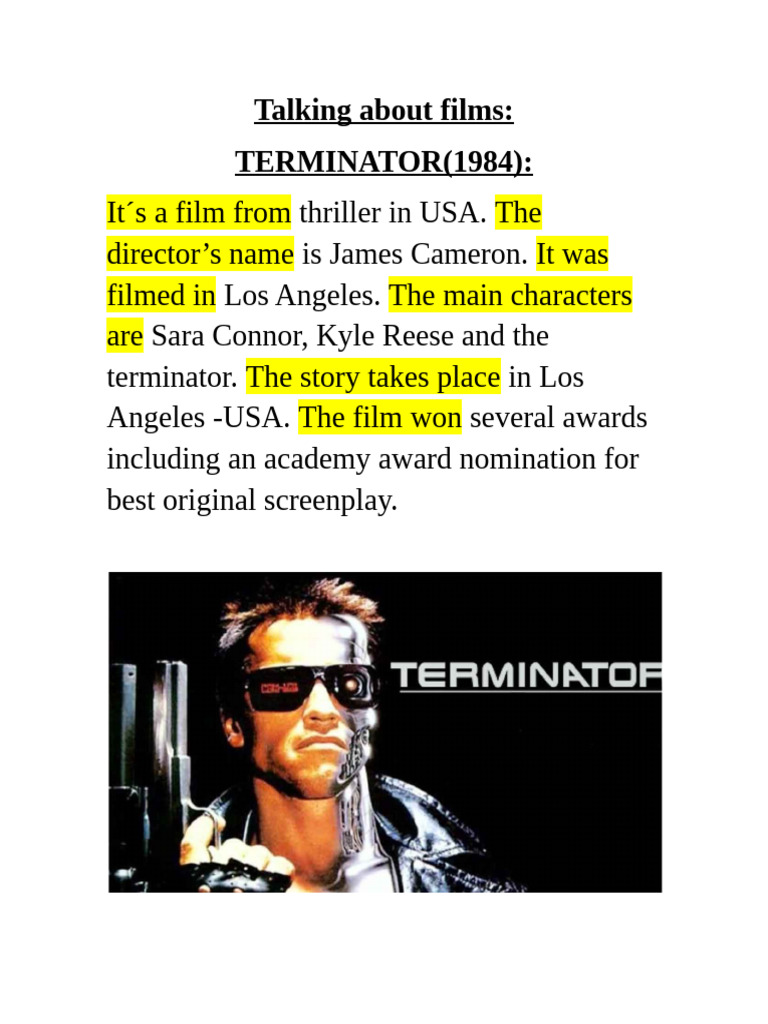 Talking About Films | PDF