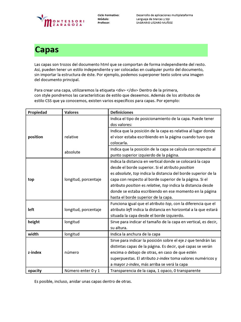 Capas Teoria | PDF | HTML | Informática