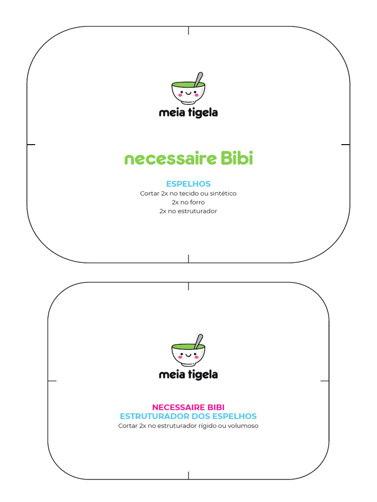 Necessaire Bibi - Molde Gratuito 2 | PDF