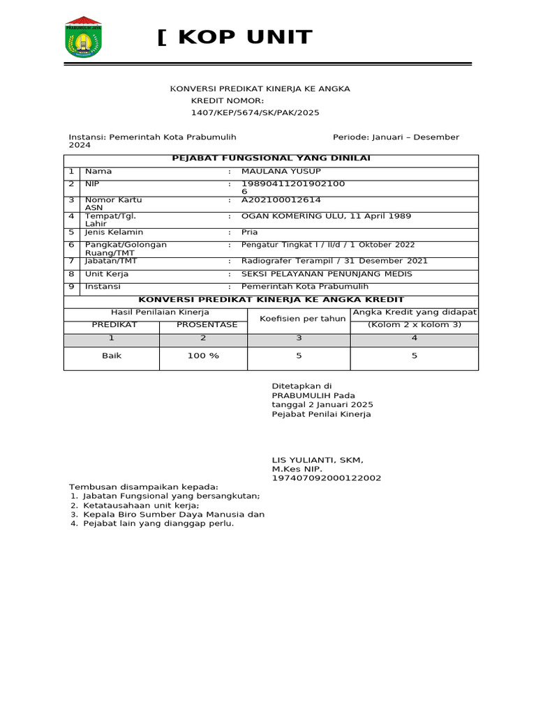 Draf Pak 2024 Maulana Yusup | PDF