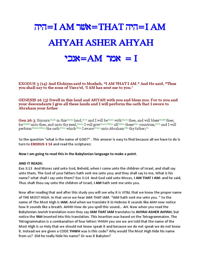 AHYAH | PDF | Ancient Israel And Judah | Bible Content