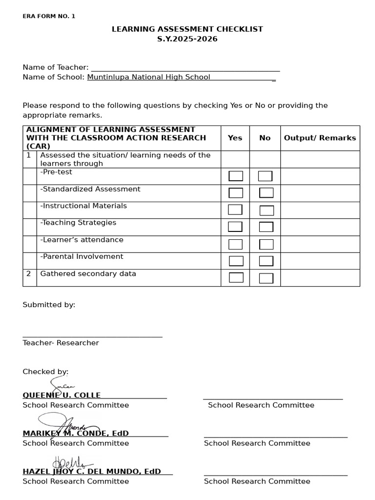 Era Form No. 1 | PDF