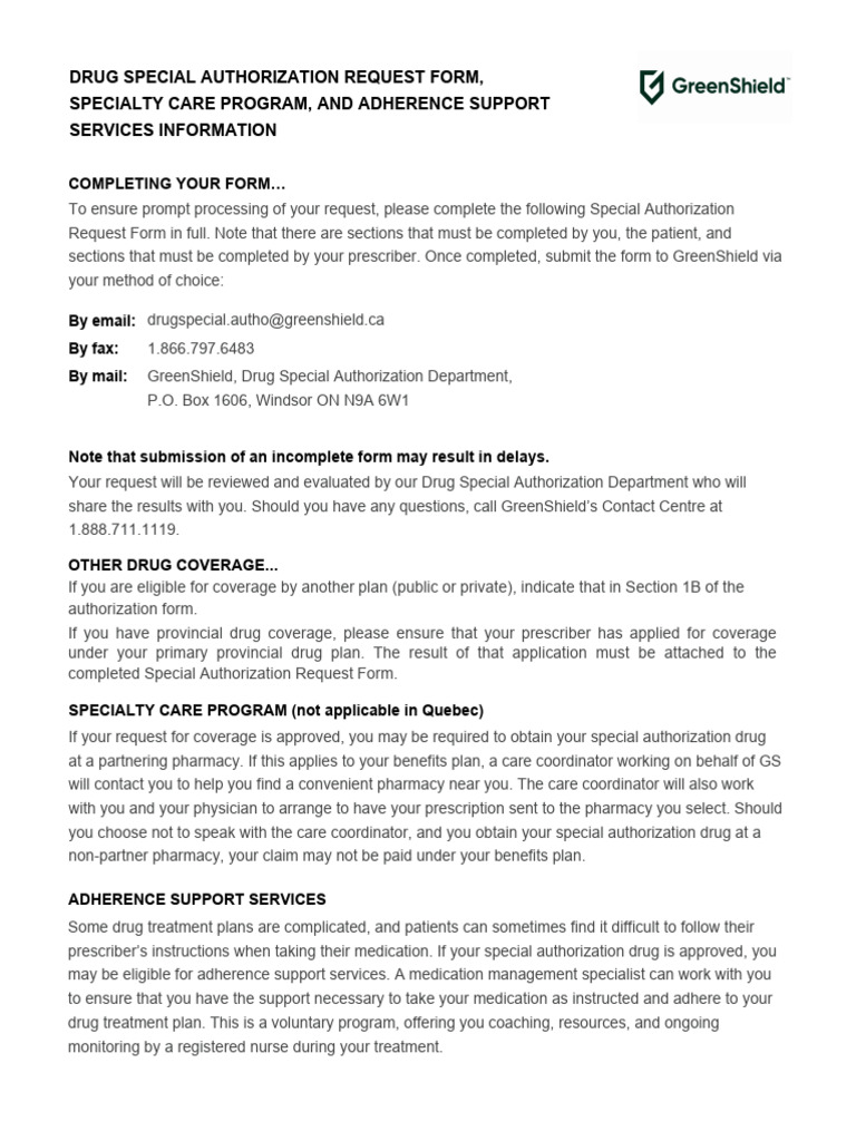 Special Authorization Request for Ozempic | PDF | Diabetes Management ...