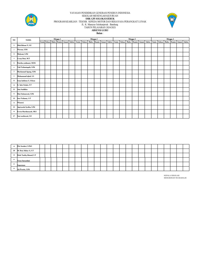 Absen Guru | PDF