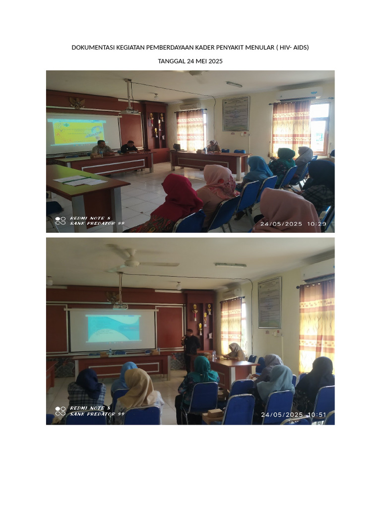 Dokumentasi Kegiatan Pemberdayaan Kader Penyakit Menular | PDF