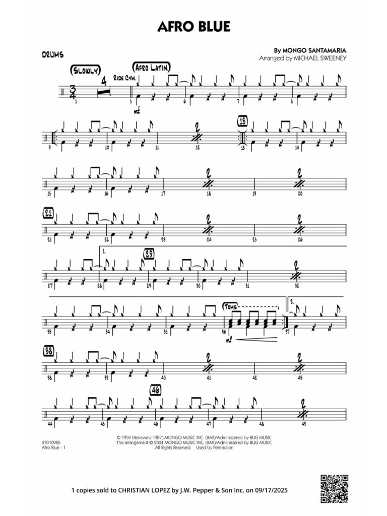 Afro Blue Drums | PDF