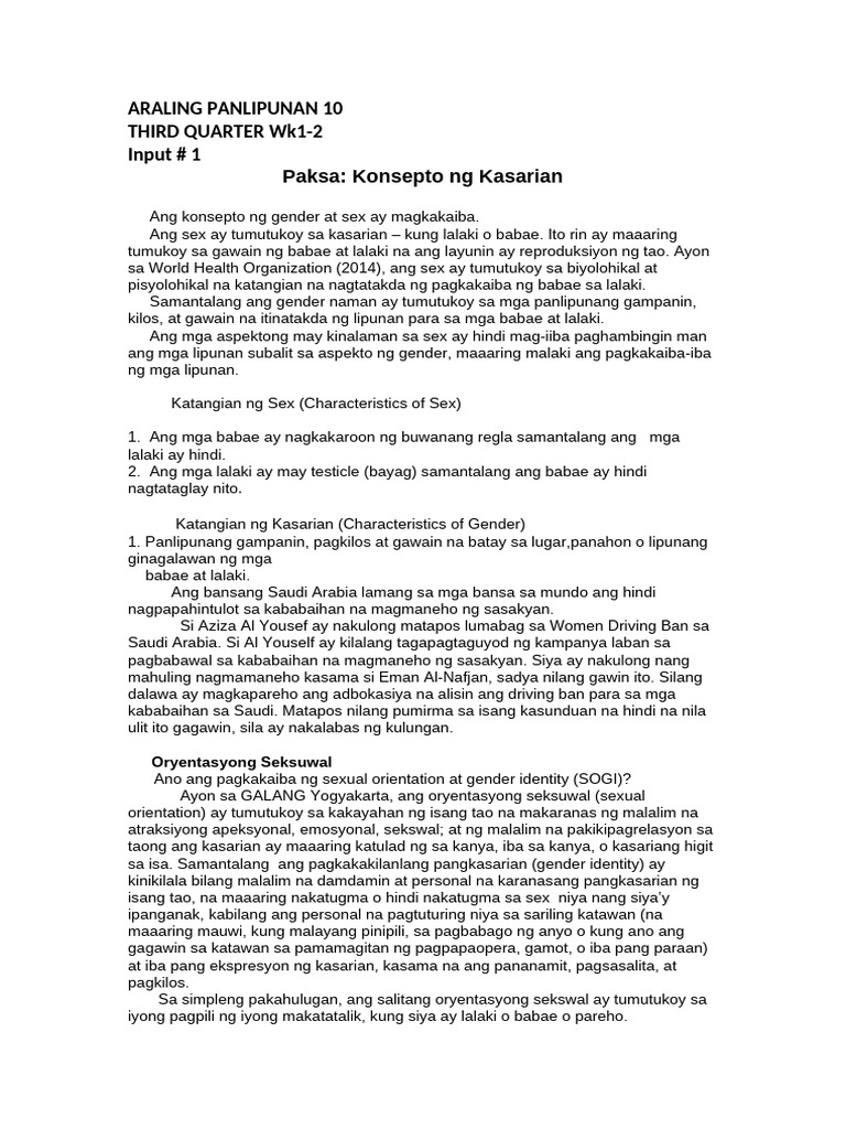 Q3 Modular Activities AP10 | PDF