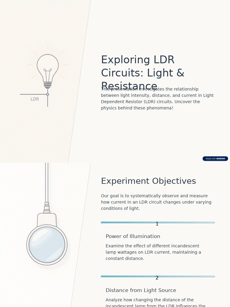 Exploring LDR Circuits Light and Resistance | PDF | Resistor | Electric ...