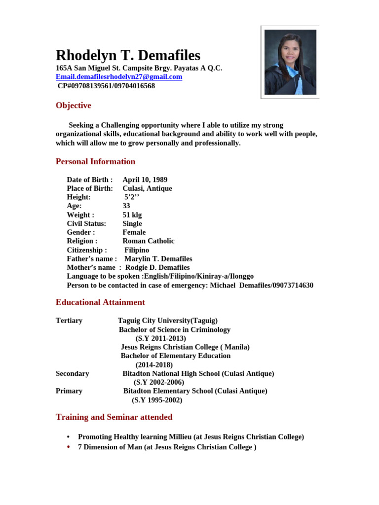 Rod-Resume Final 2 Updated 110 Finale | PDF