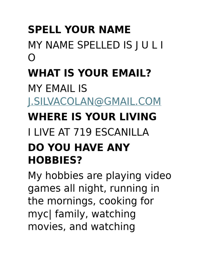 Spell Your Name | PDF