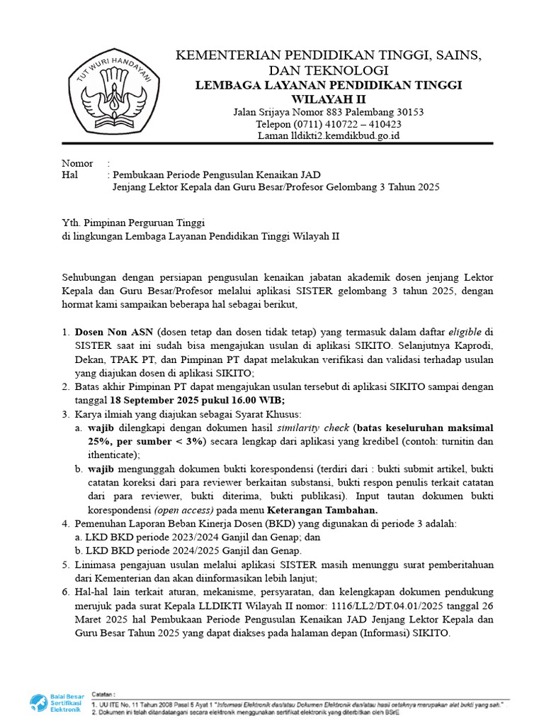 4334 Pembukaan JA Lektor Kepala Dan Guru Besar-Profesor Gelombang 3 ...