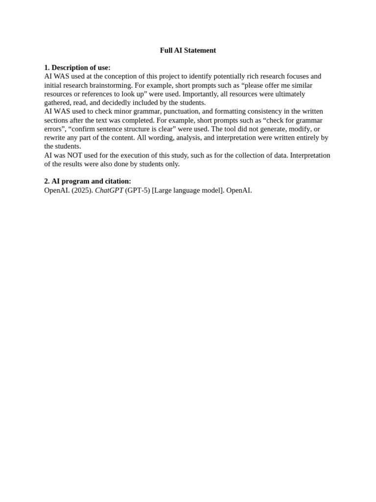 AI Statement | PDF