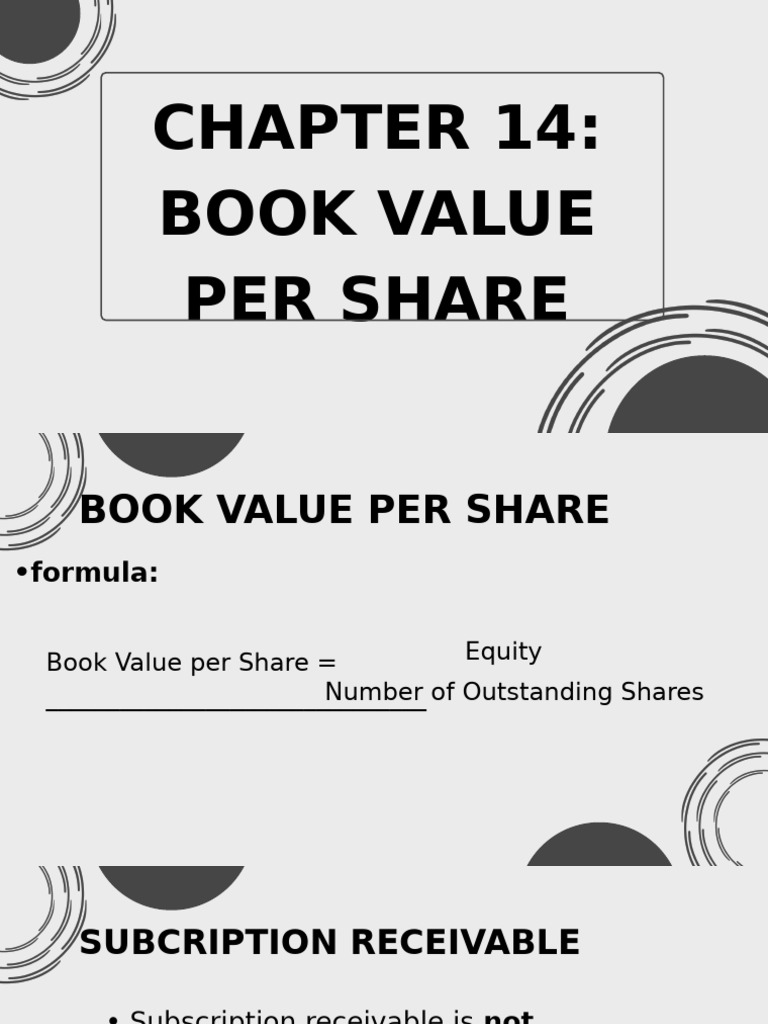 Book Value Per Share Calculation Guide | PDF | Preferred Stock | Dividend